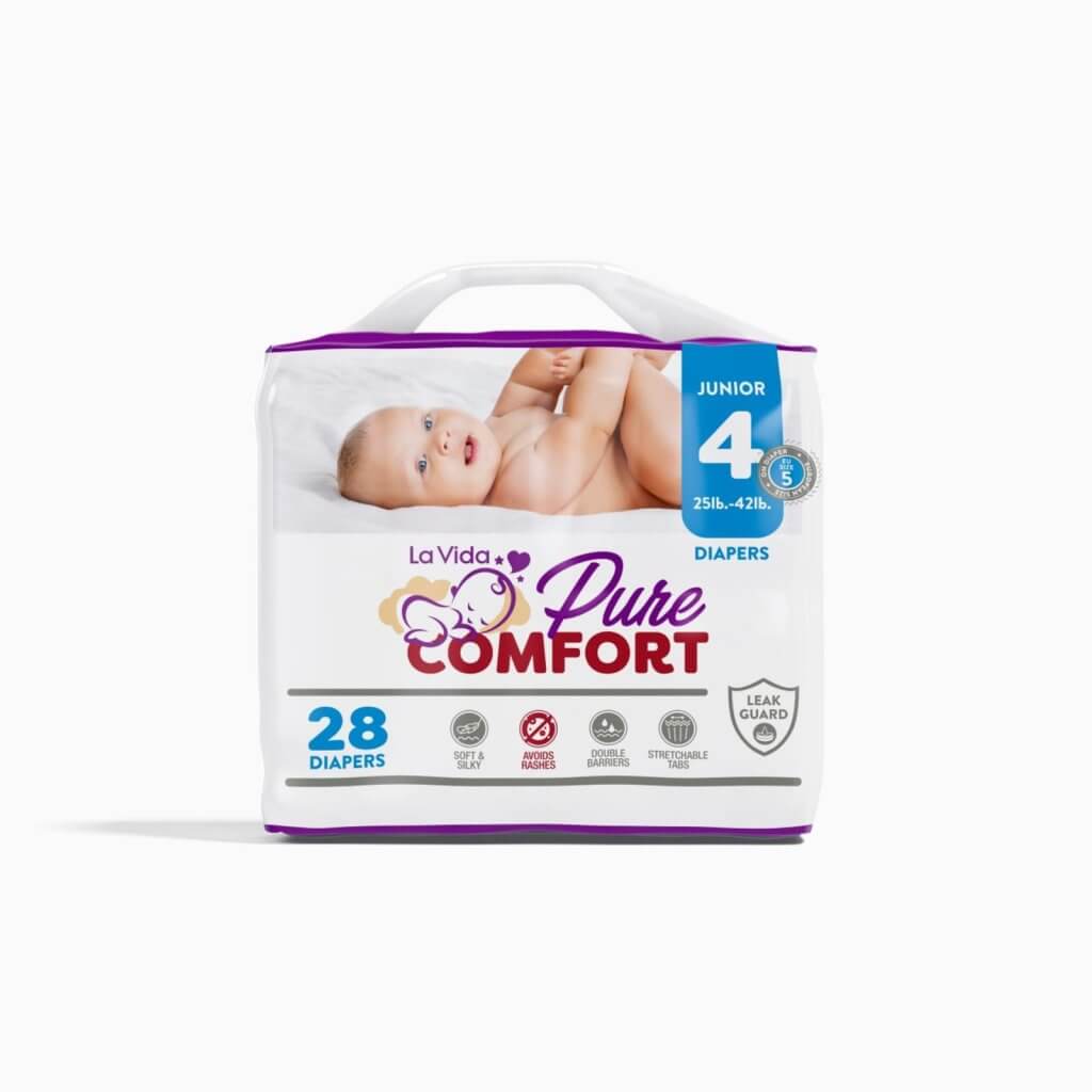 La Vida Pure Comfort Diapers - Junior - La Vida Pure Comfort